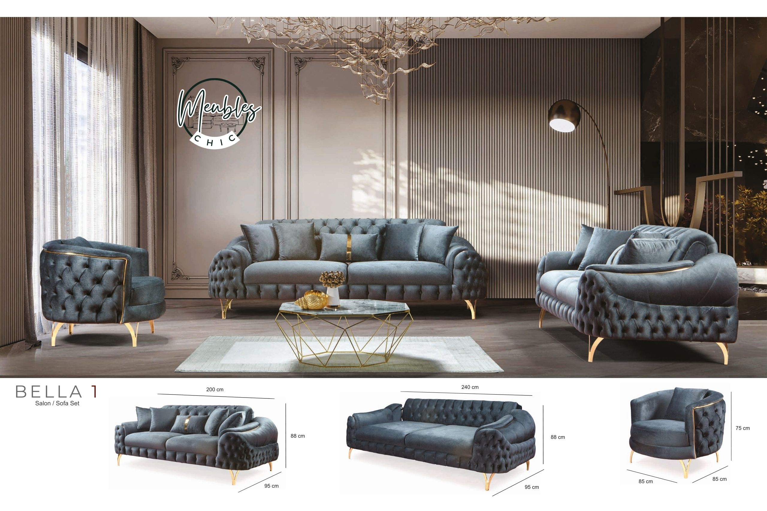 canapé bella 1 - Confort Design
